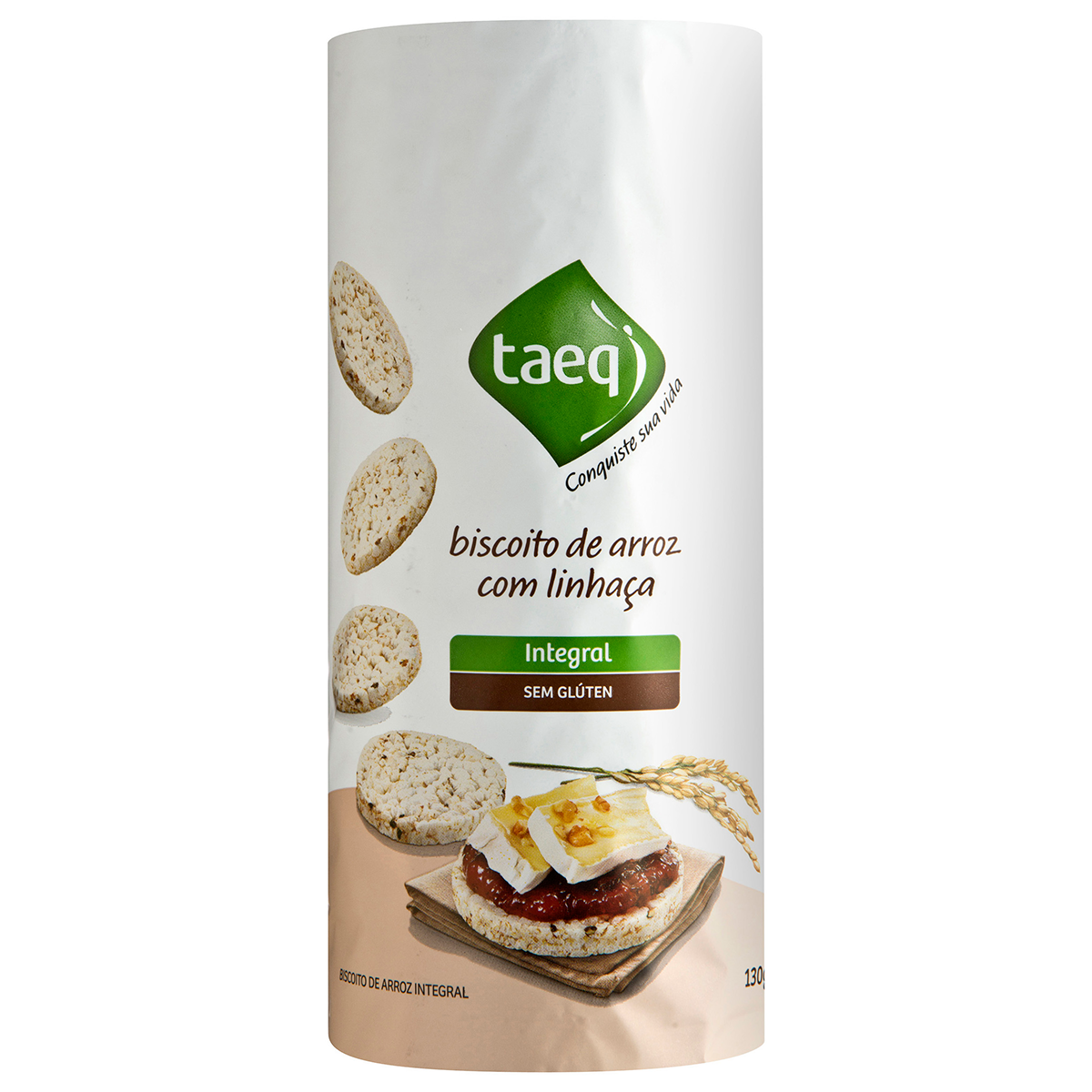 Biscoito Integral de Arroz com Linhaça TAEQ 130g | Pão de Açúcar
