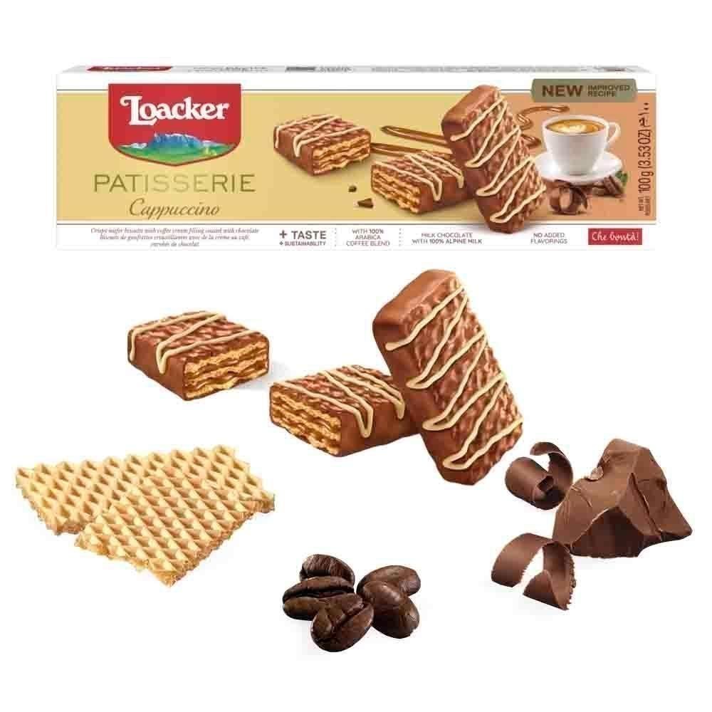 Biscoito Wafer Italiano LOACKER Cappuccino Pacote 100g | Pão de Açúcar