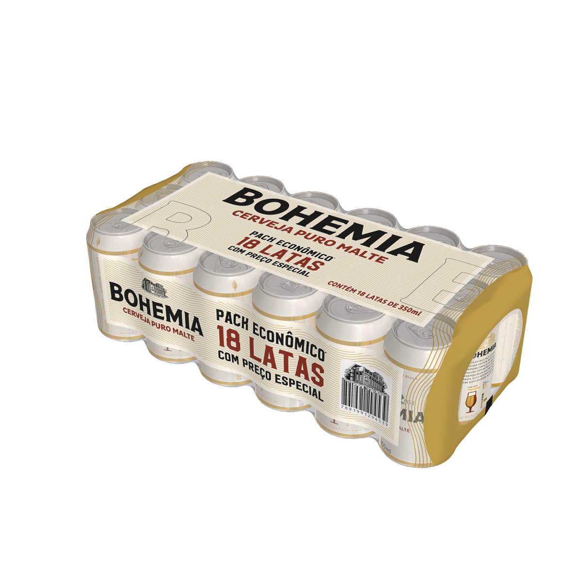 Cerveja Bohemia Puro Malte 350ml Lata Pack C/18 | Pão de Açúcar