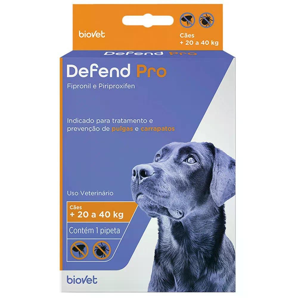 Antipulgas e Carrapatos Defend Pro Cães 20 a 40 kg Biovet | Pão de Açúcar