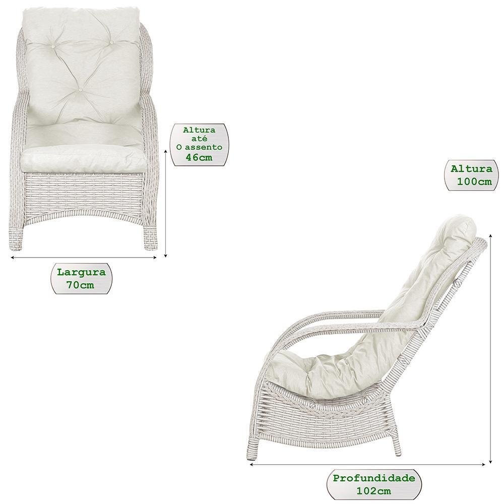 Poltronas Varanda Jardim Sacada Descanso Área Externa Alumínio Junco ...