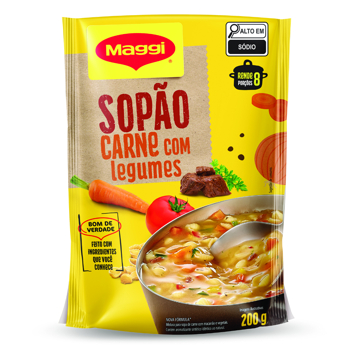 Sopão MAGGI Carne com Legumes 200g | Pão de Açúcar