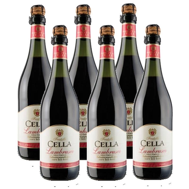 Lambrusco Frisante Dell emilia Cella Tinto 750ml 06 Unidades | Pão de ...