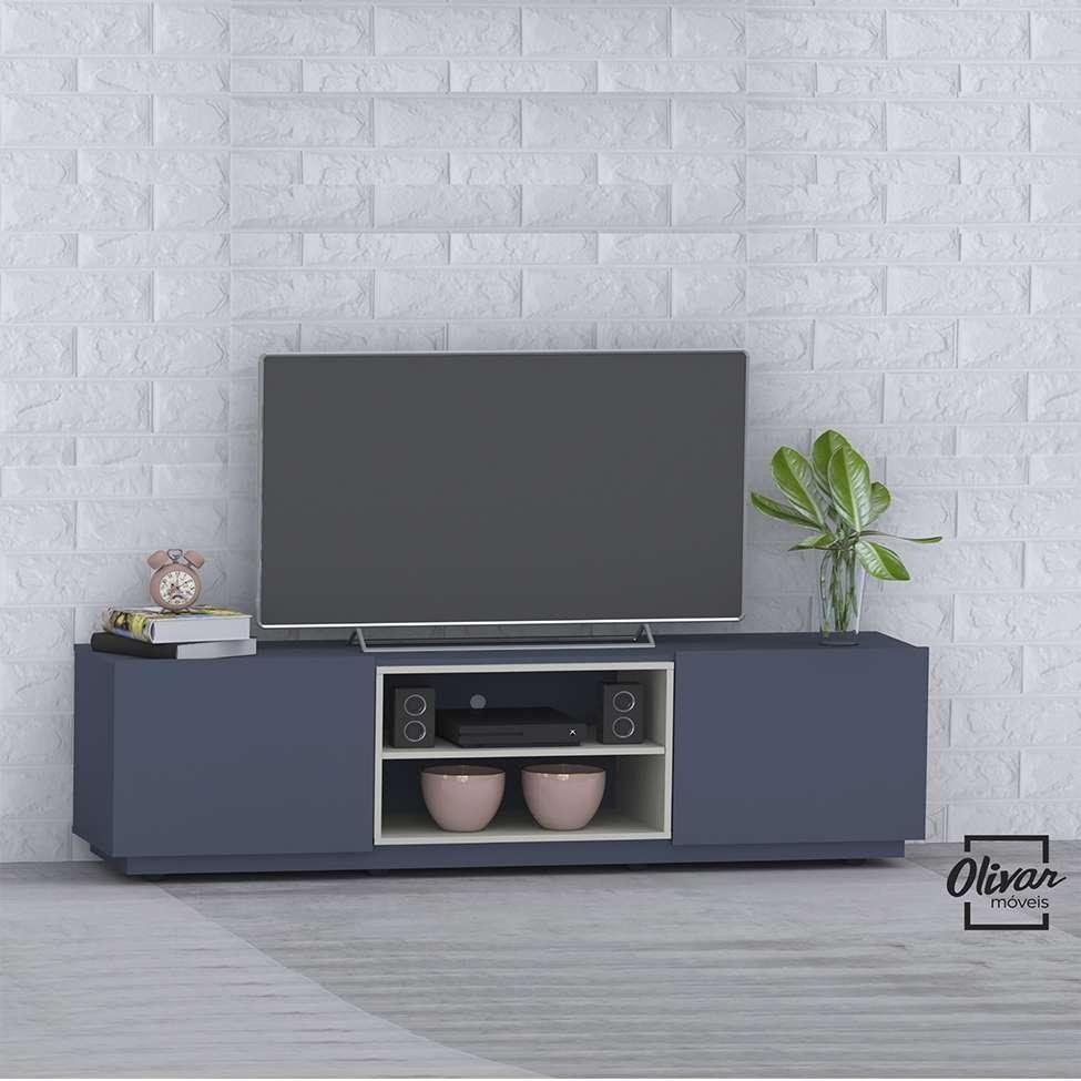 Rack Saara Azul e Off White 180 cm | Pão de Açúcar