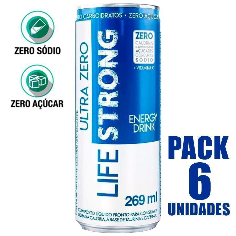 Energético Life Strong Energy Drink 6 unidades Tradicional | Pão de Açúcar