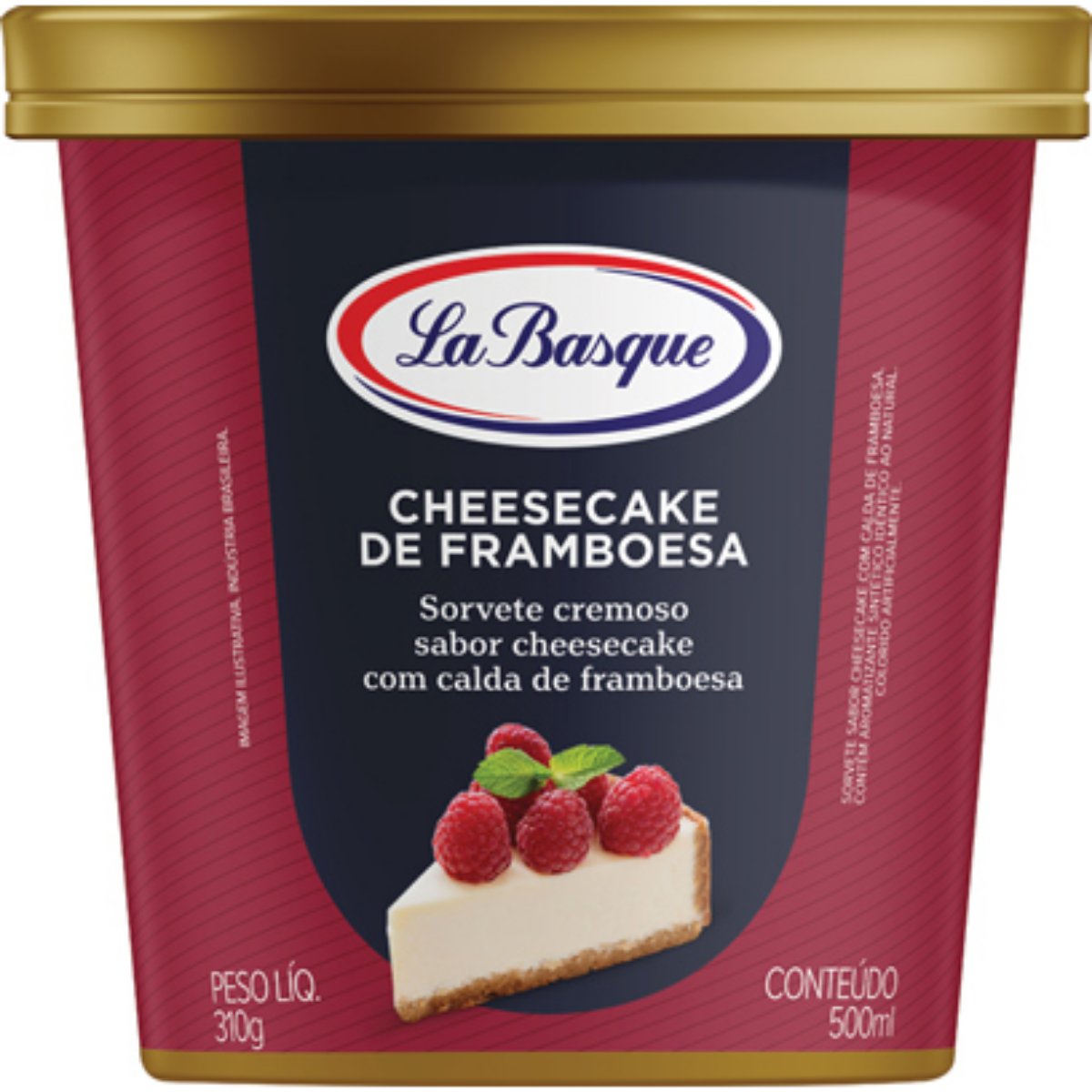 Sorvete Cheesecake De Framboesa LA BASQUE Pote 500ml | Pão de Açúcar