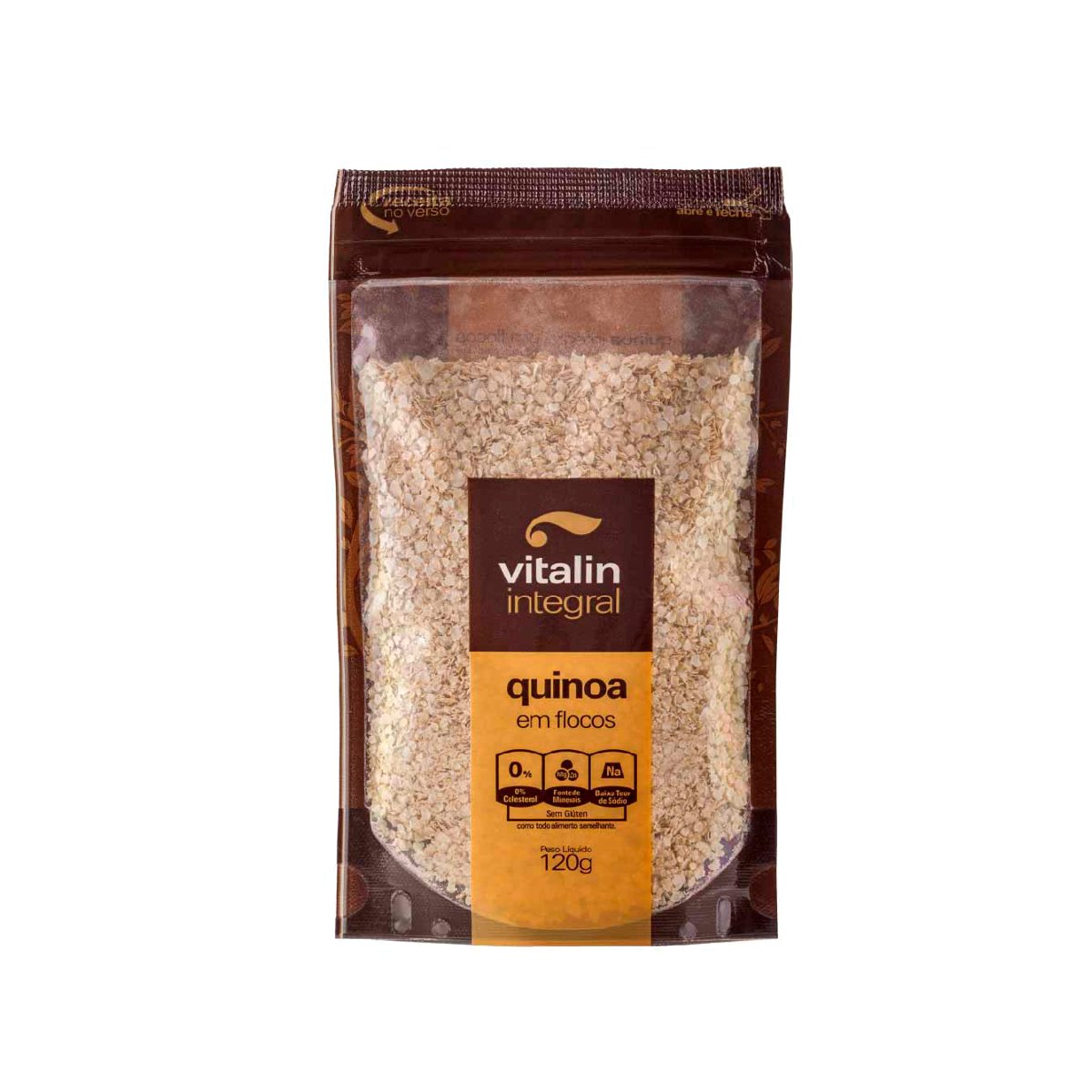 Quinoa Integral em Flocos VITALIN Pacote 120g | Pão de Açúcar