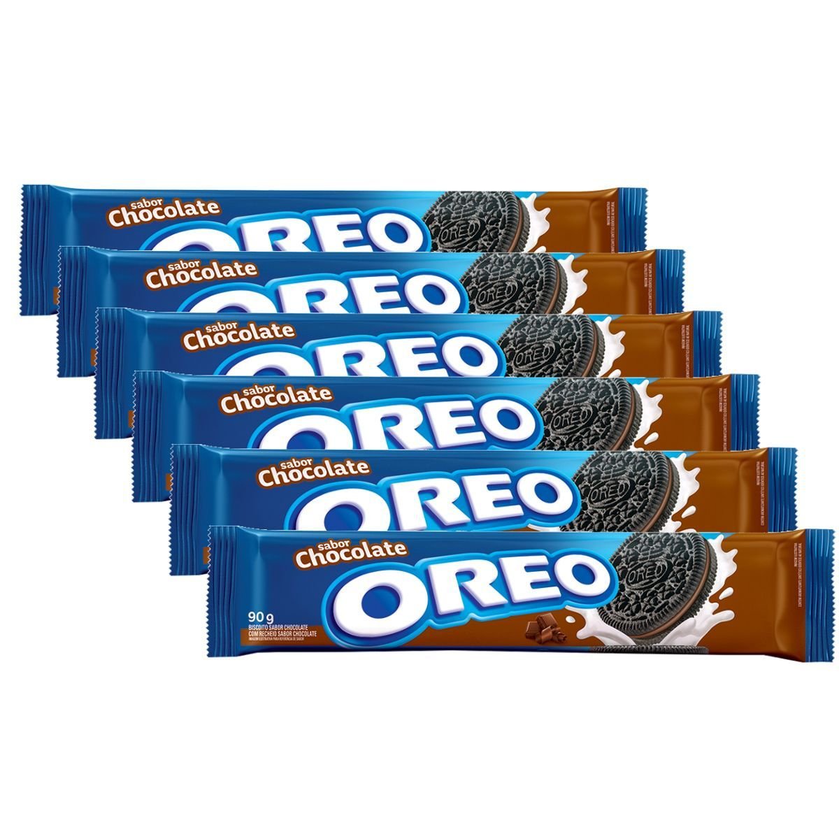 Kit com 6 Pacotes de Biscoito OREO Recheado com Chocolate 90g Cada ...