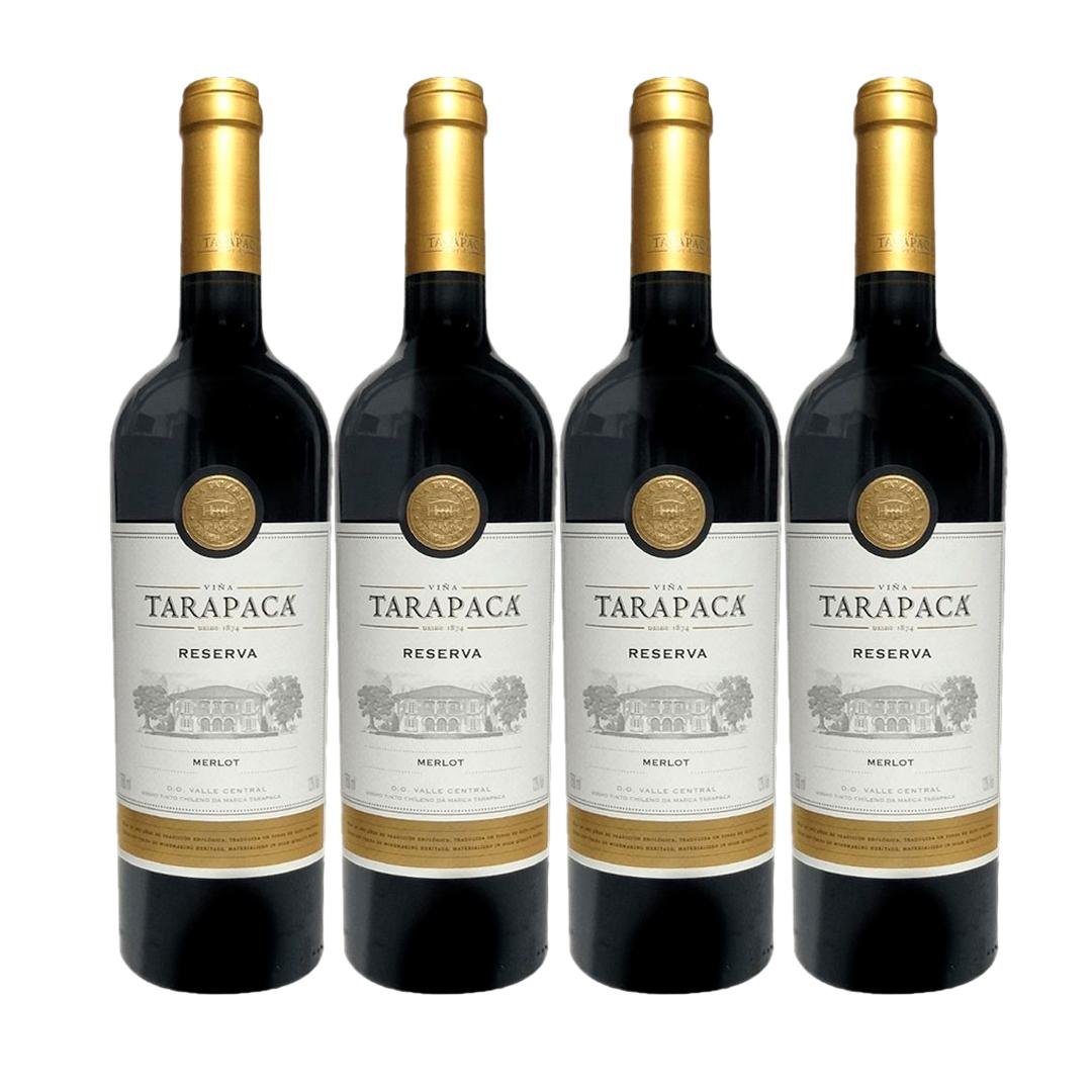 Kit 4 Garrafas Vinho Tarapaca Reserva Merlot 750ml | Pão de Açúcar