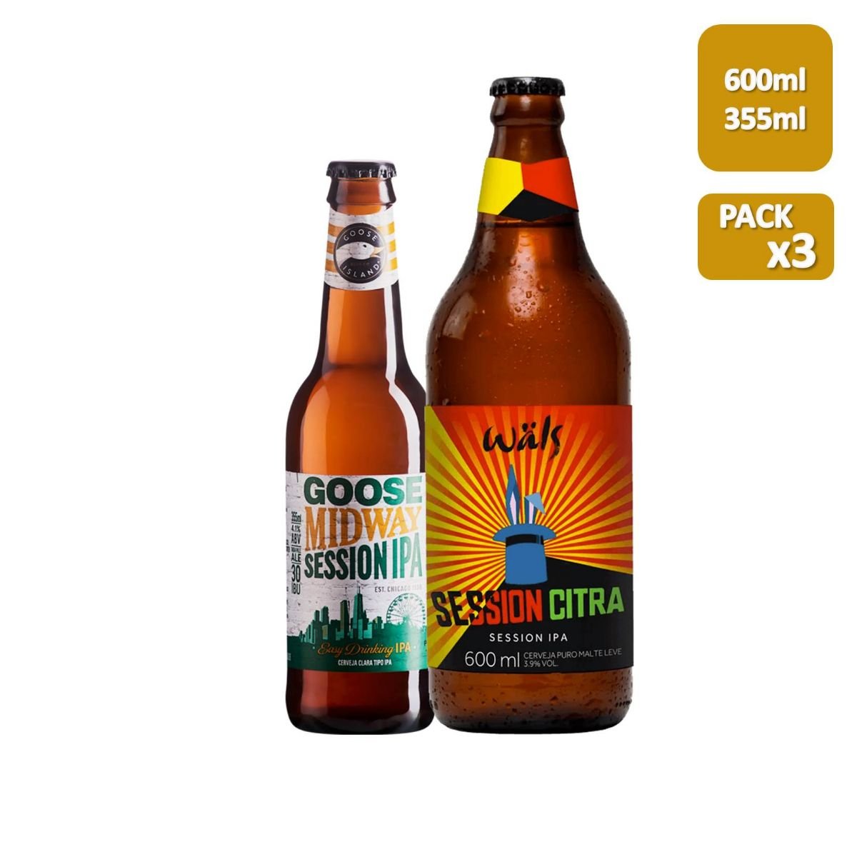 Kit Cervejas Estilo SESSION IPA com 01 Unidade de WALS Session Citra Garrafa 600ml + 02 Unidades ...