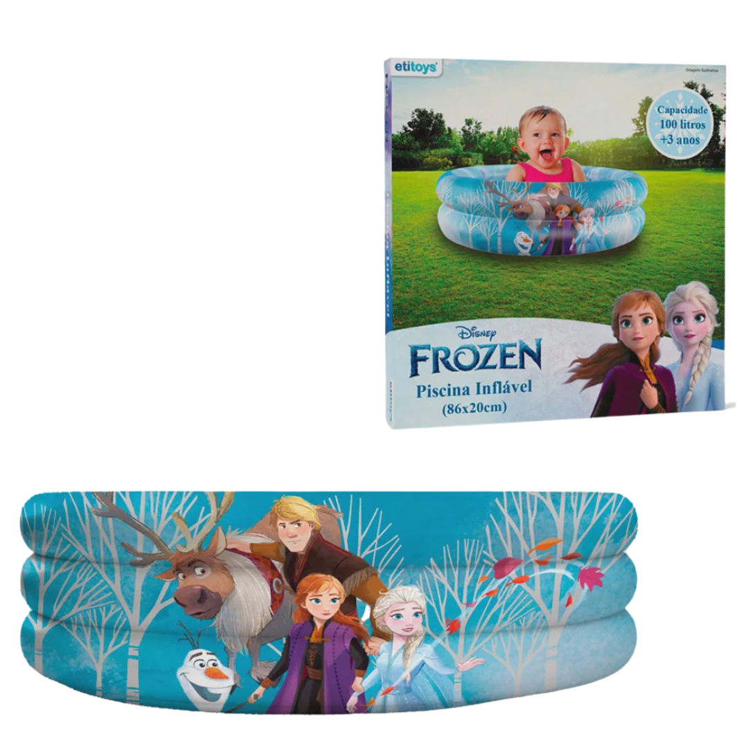 Piscina Inflável Frozen Caixa 100 Litros 86x20 cm - Etitoys | Pão de Açúcar