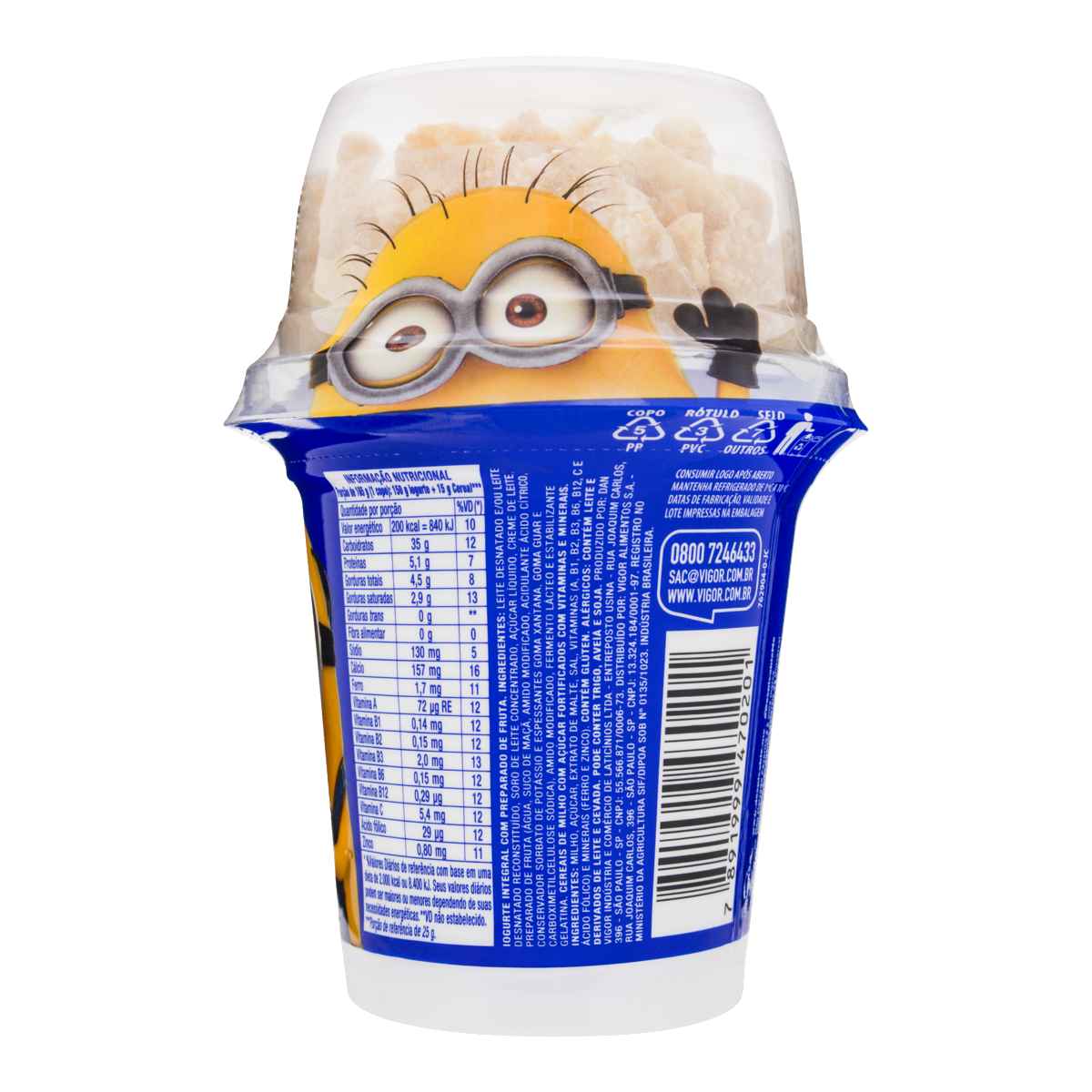 Iogurte Natural VIGOR Mix Sucrilhos 165g | Pão de Açúcar