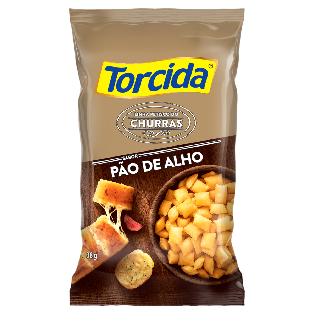 Salgadinho de Trigo Pão de Alho Torcida Churras Pacote 38g | Pão de Açúcar