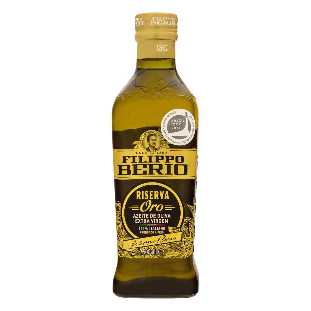 Azeite de Oliva Extra Virgem Riserva Oro Italiano Filippo Berio Vidro ...