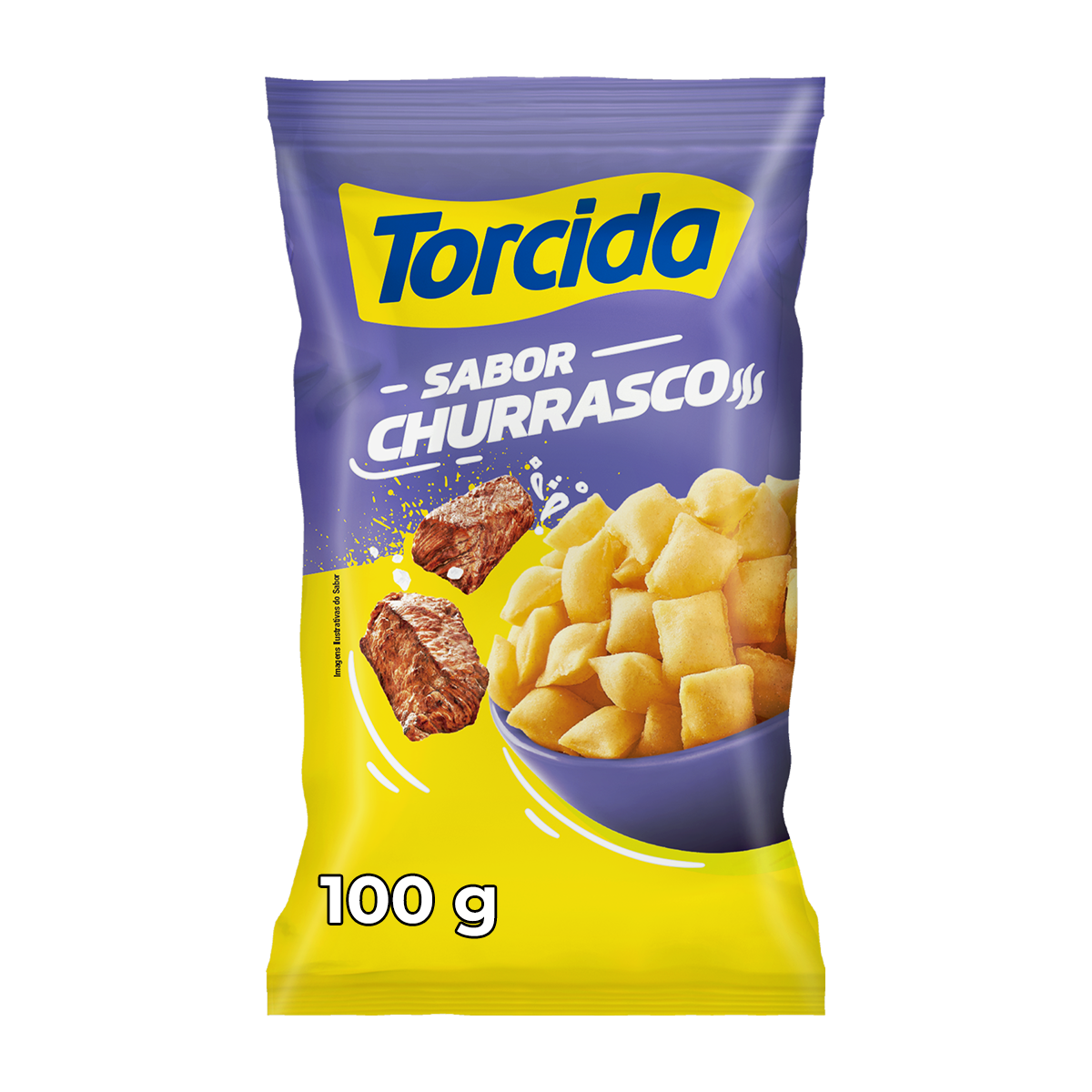 Salgadinho de Trigo Churrasco Torcida Pacote 100g | Pão de Açúcar