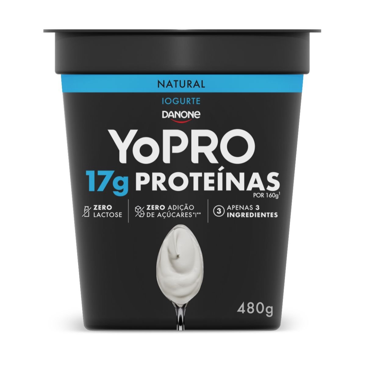 Iogurte YoPRO Natural 17g de proteínas 480g | Pão de Açúcar