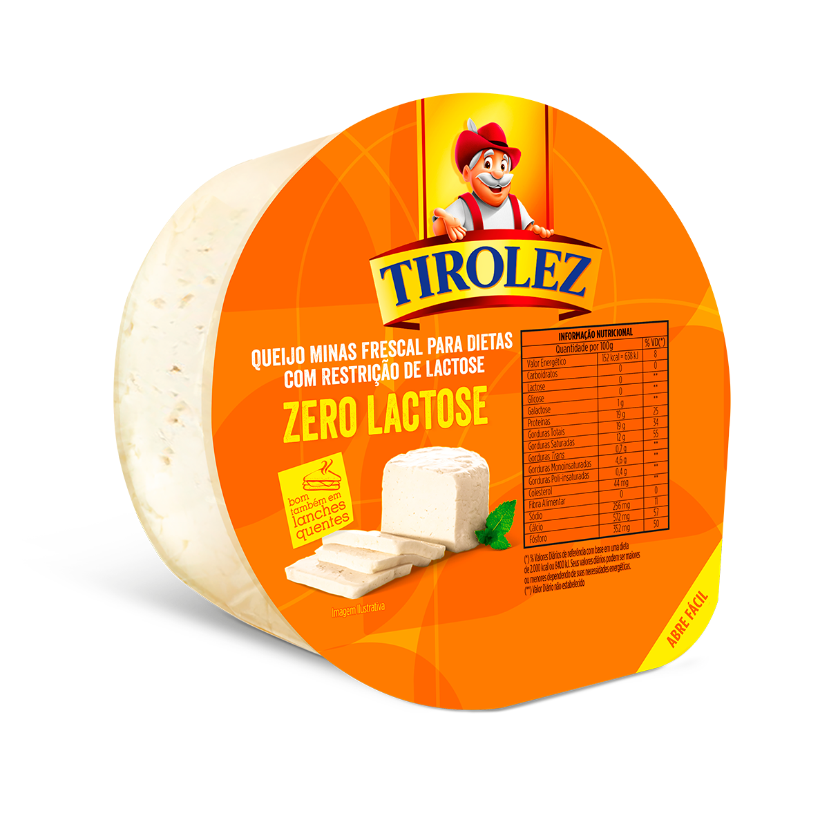 Queijo Minas Frescal Light Tirolez Zero Lactose 250g | Pão de Açúcar