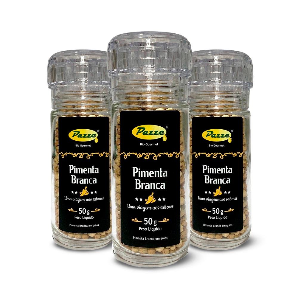 Kit 3 Pimenta Branca em Grãos Pazze 50g | Pão de Açúcar
