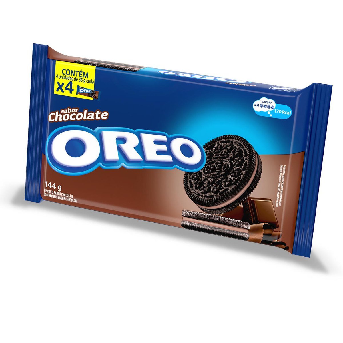 Biscoito recheado Oreo chocolate multipack 144g | Pão de Açúcar