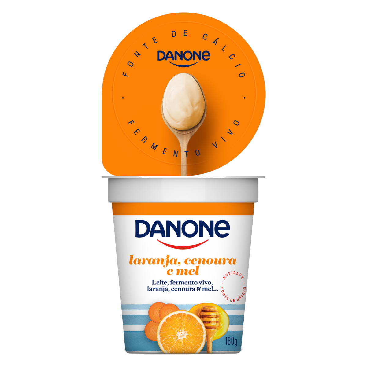 Iogurte Integral Laranja, Cenoura e Mel Danone Copo 160g | Pão de Açúcar