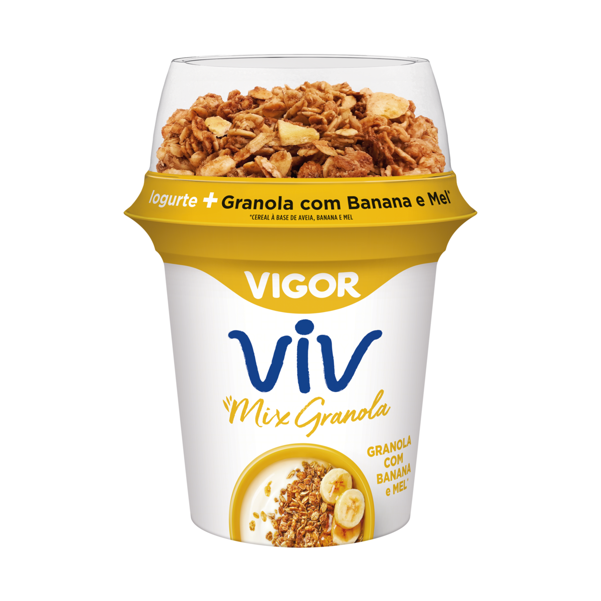 Iogurte Mix Granola Banana E Mel Vigor Viv 140g Pão De Açúcar