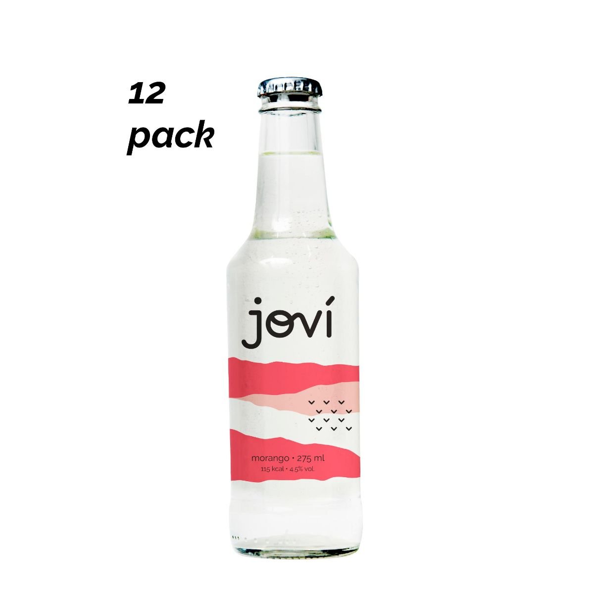 Pack Bebida Alcoólica Mista Sabor Morango JOVI Garrafa 275ml - 12 ...