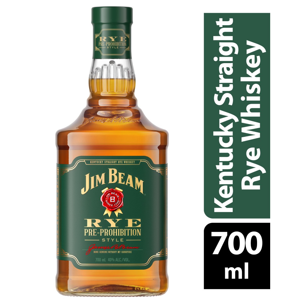 Whiskey Americano Bourbon JIM BEAM RYE Garrafa 700ml | Pão de Açúcar