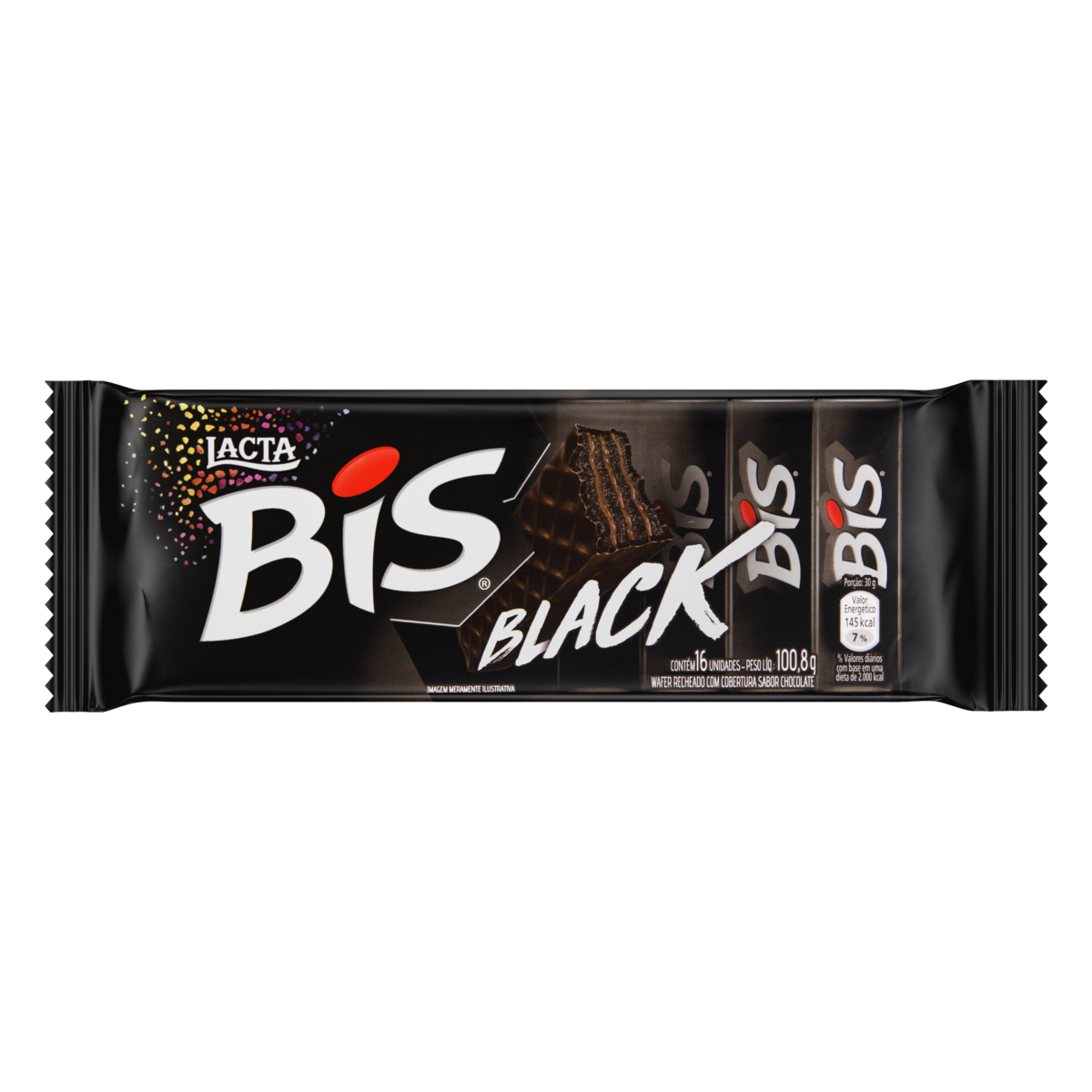 Chocolate Bis LACTA Black 100,8g com 16 unidades | Pão de Açúcar