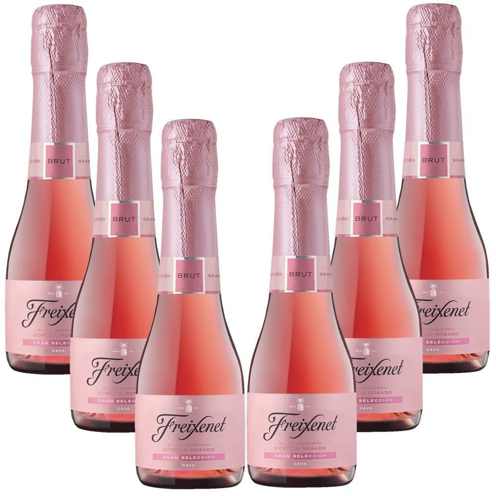 Kit 06 Unidades Mini Espumante Freixenet Rosé Brut 200ml | Pão de Açúcar