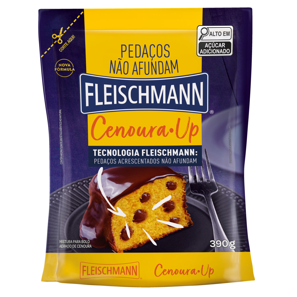 Mistura para Bolo FLEISHMANN Cenoura Up 390g | Pão de Açúcar