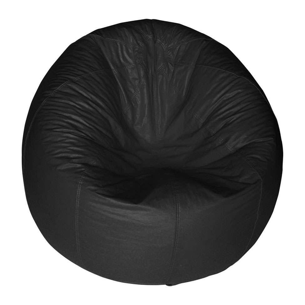 Puff Redondo Courino Preto | Pão de Açúcar