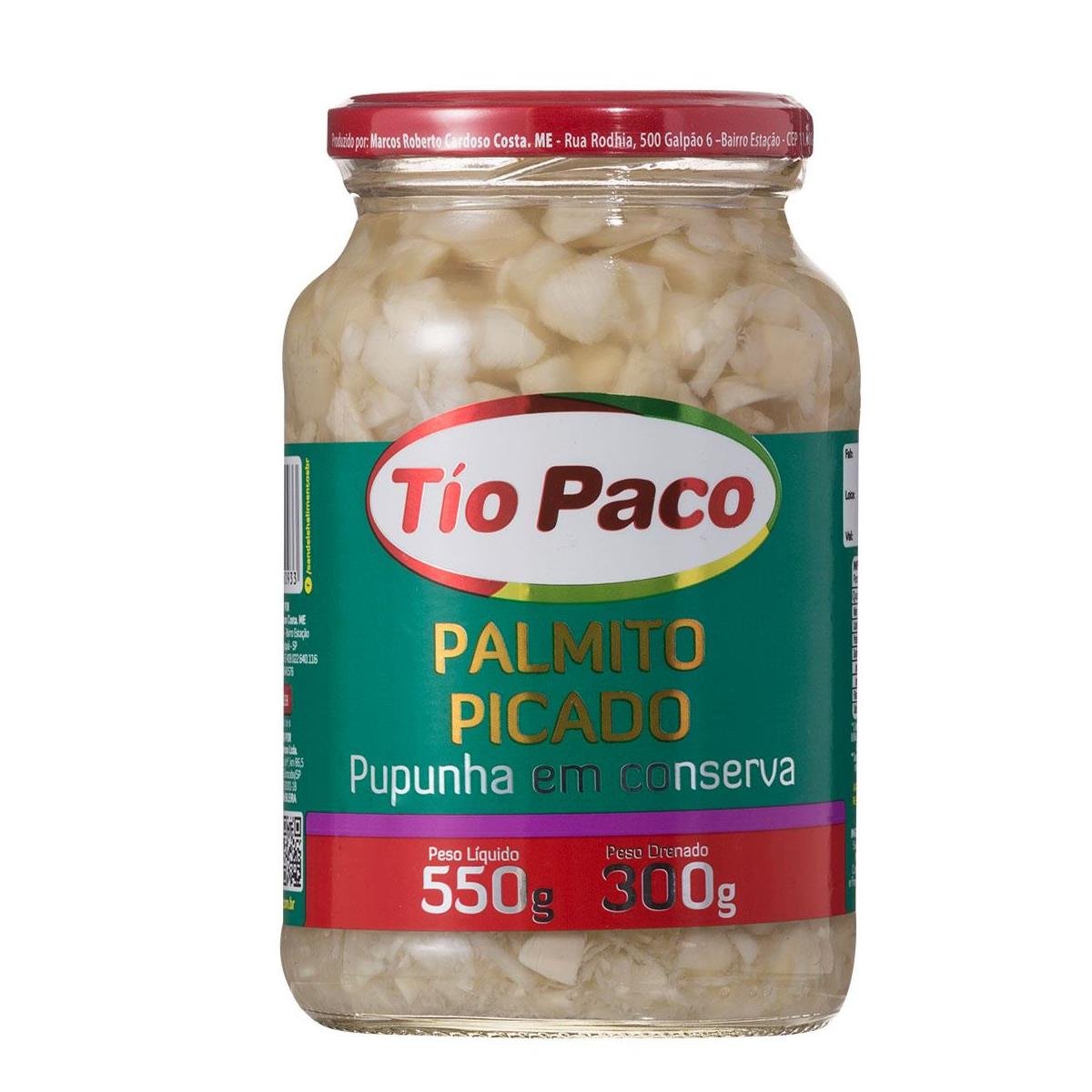 Palmito Pupunha em Conserva Picado Tío Paco Vidro 300g | Pão de Açúcar