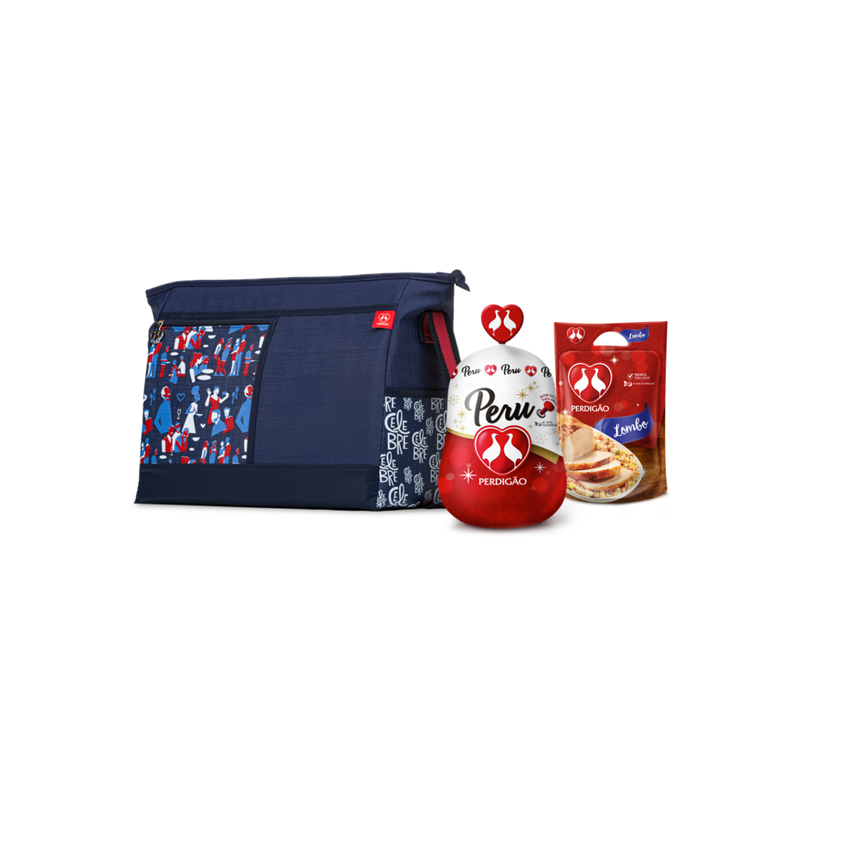Kit Abraços PERDIGÃO Contém 1 Bolsa Térmica, 1 Peru Tradicional e 1 ...