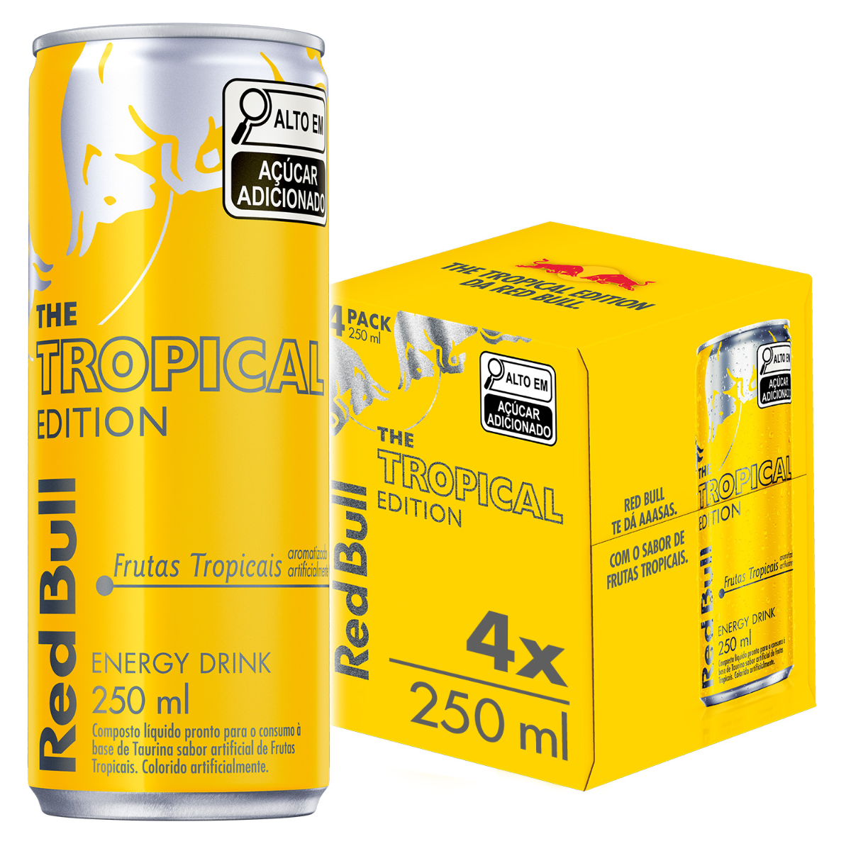 Energético Red Bull Tropical 250 Ml 4 Latas Pão De Açúcar
