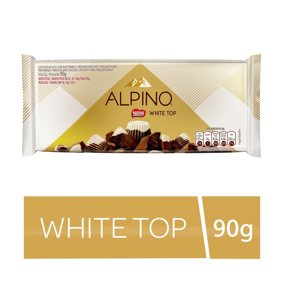 Chocolate ALPINO White Top 90g | Pão de Açúcar