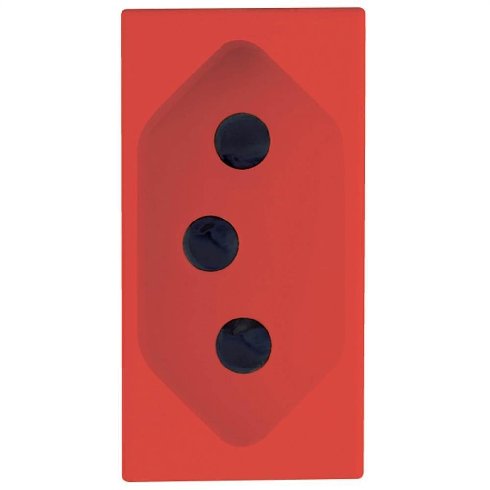 Módulo de Tomada 10a 250v Delta Vermelho | Pão de Açúcar