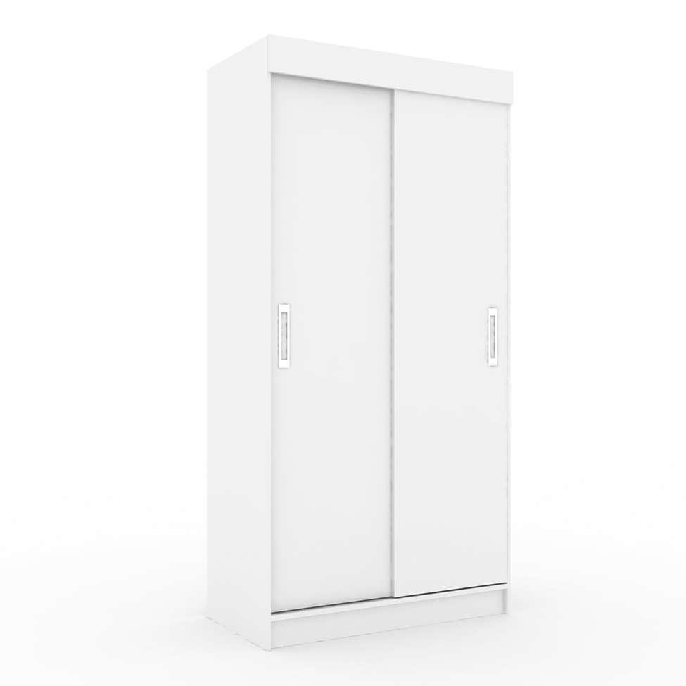 Guarda-Roupa Solteiro Berlim 2PT Branco | Pão de Açúcar