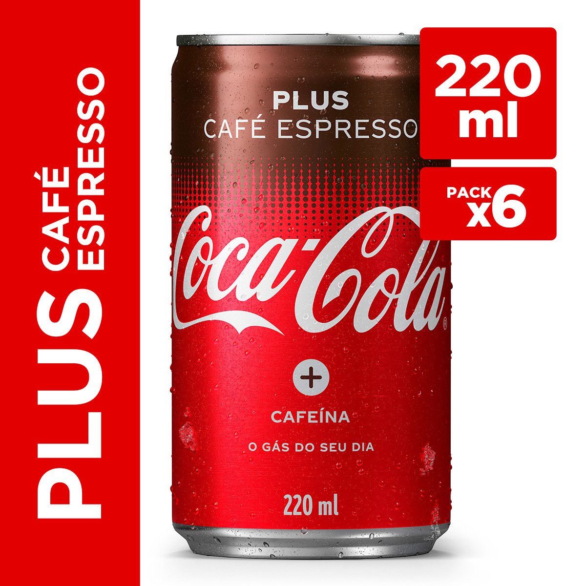 Pack com 6 unidades - Refrigerante COCA COLA Plus Café Espresso Lata ...