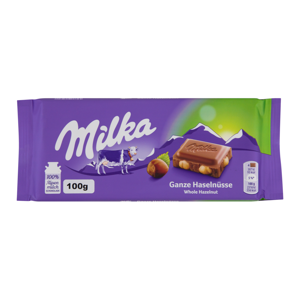 Chocolate ao Leite com Avelãs Inteiras Milka Pacote 100g | Pão de Açúcar
