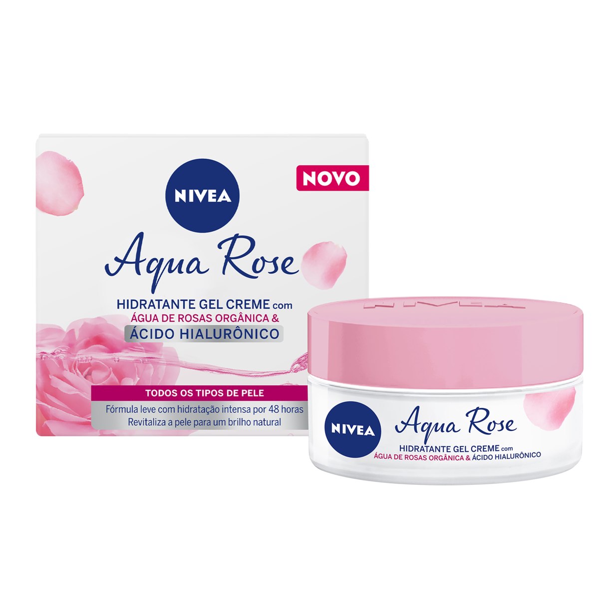 Gel-Creme Hidratante Nivea Aqua Rose Pote 50ml | Pão de Açúcar