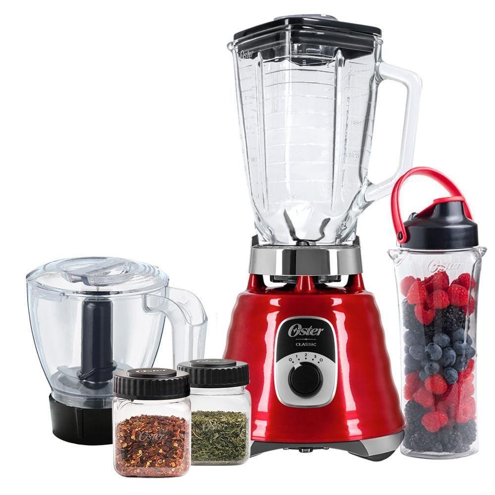 Kit New Osterizer Vermelho Liquidificador E Acessórios 220V | Pão de Açúcar