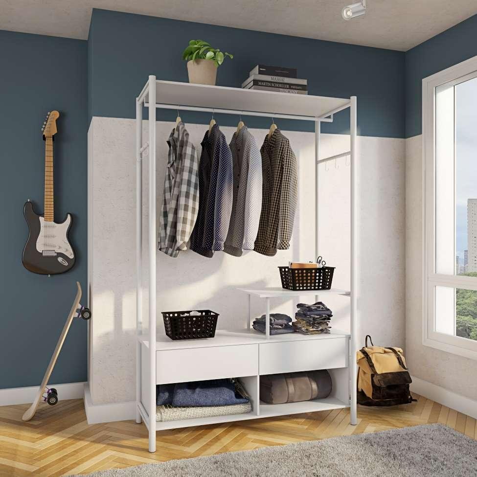 Guarda-Roupa Closet Modulado Valência Branco | Pão de Açúcar