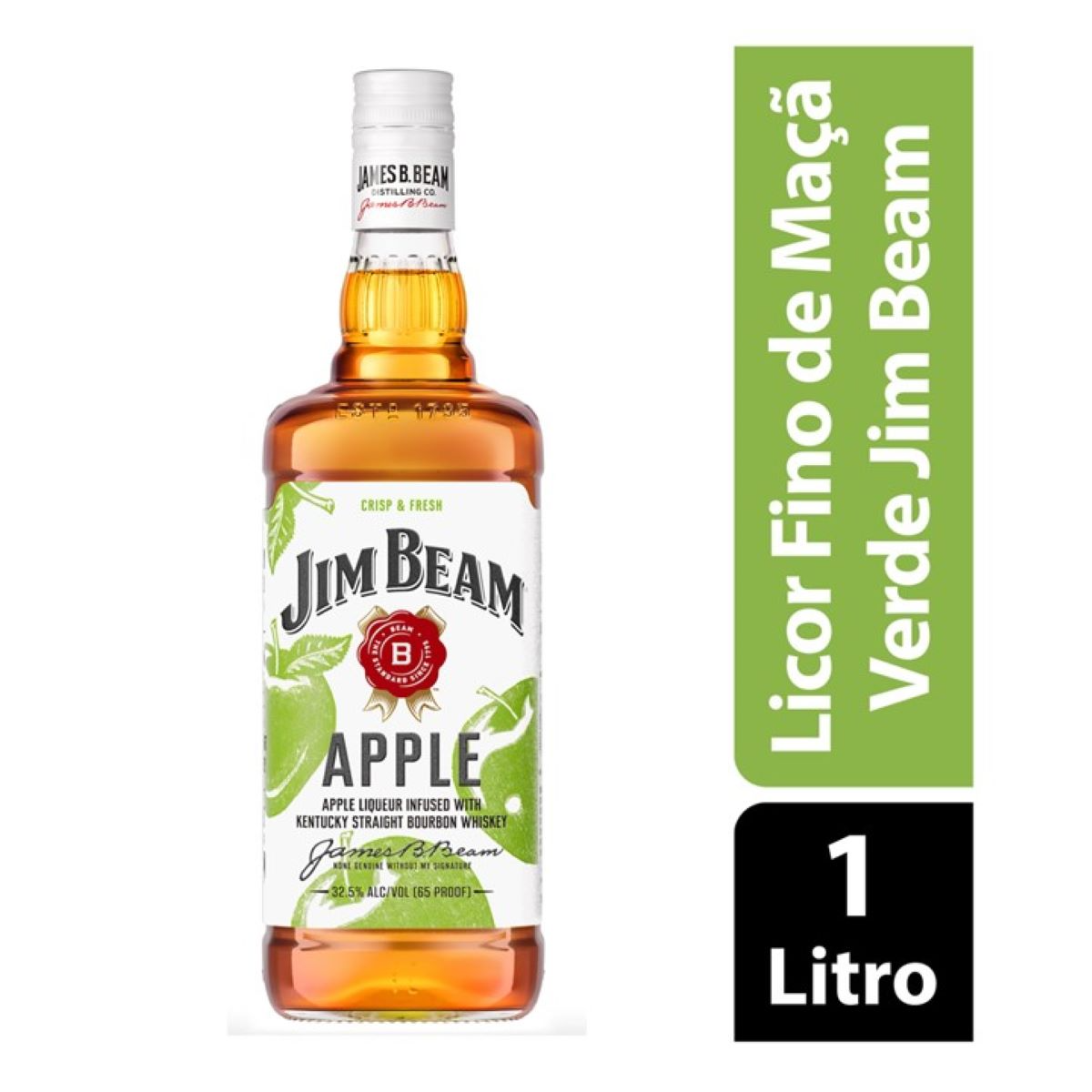 Licor de Maçã Verde Jim Beam Apple 1L | Pão de Açúcar
