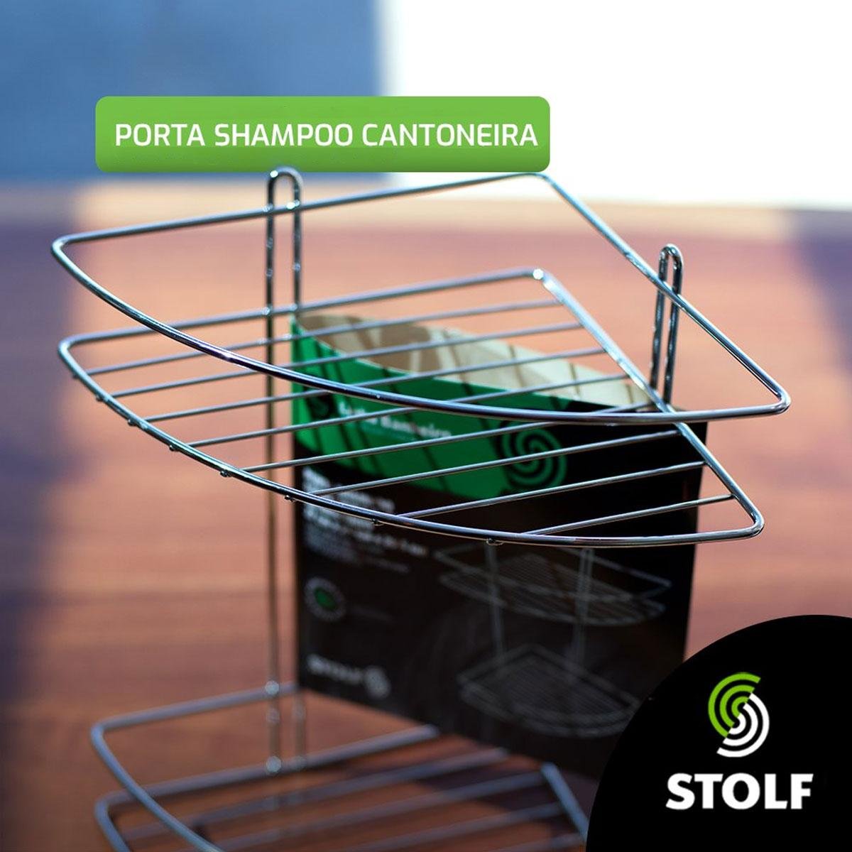 Porta Shampoo Cantoneira Tripla de Parede para Banheiro em Aramado ...