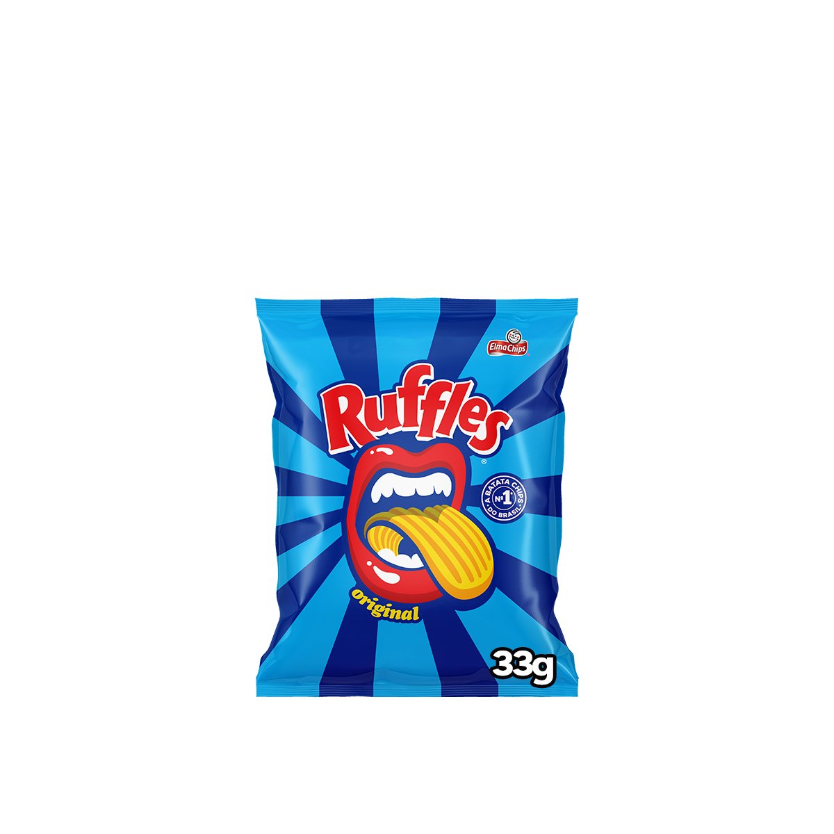 Batata Frita Ondulada Original Elma Chips Ruffles Pacote 33g | Pão de ...