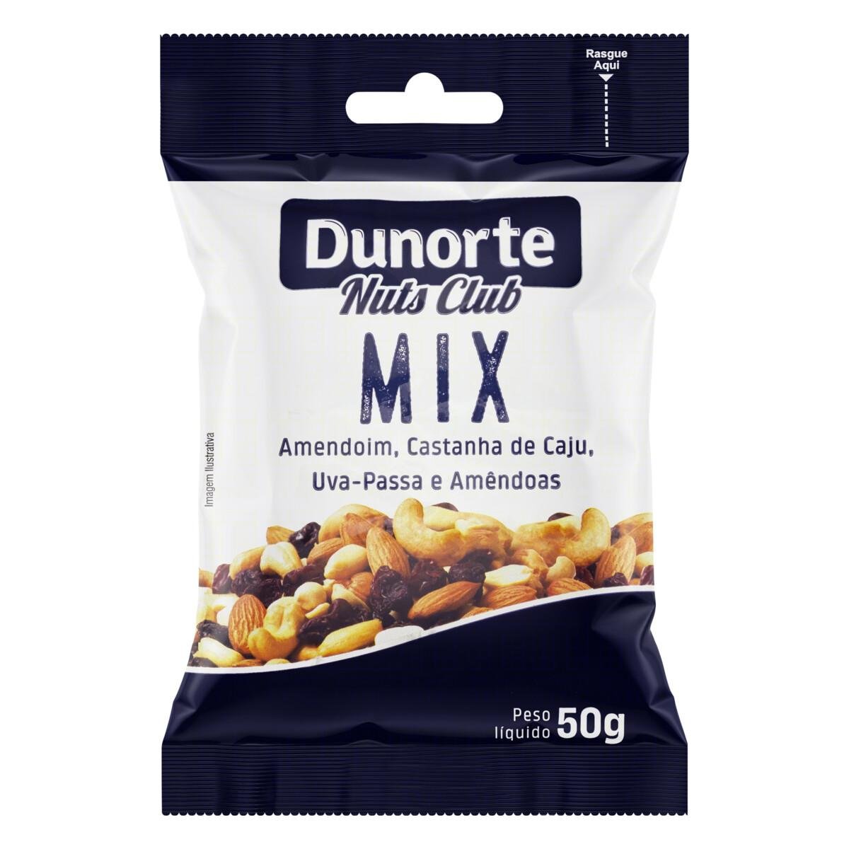 Mix de Frutas e Sementes Dunorte Nuts Club Pacote 50g | Pão de Açúcar