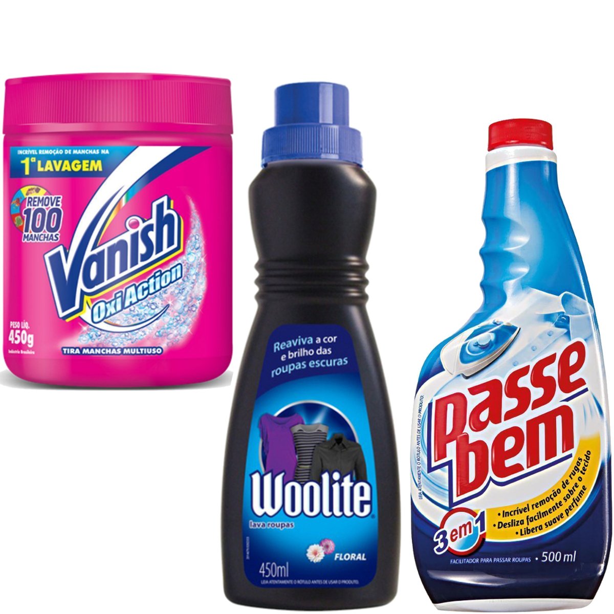 KIT VANISH - Tira Manchas em Pó VANISH Multi - Uso Poder O2 450g + Lava ...