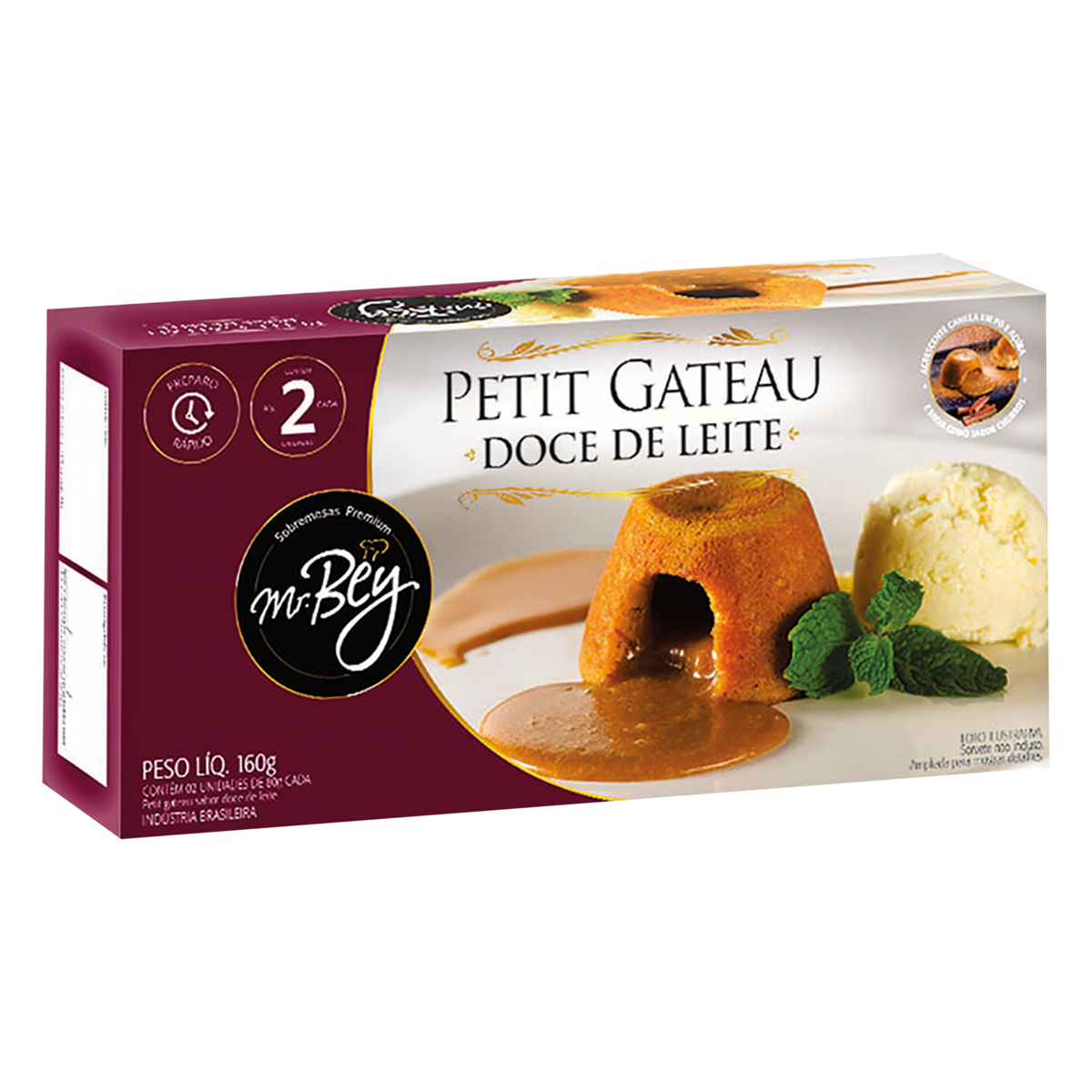 Petit Gâteau Congelado Doce de Leite Mr. Bey Sobremesas Premium Caixa 160g 2 Unidades | Pão de ...