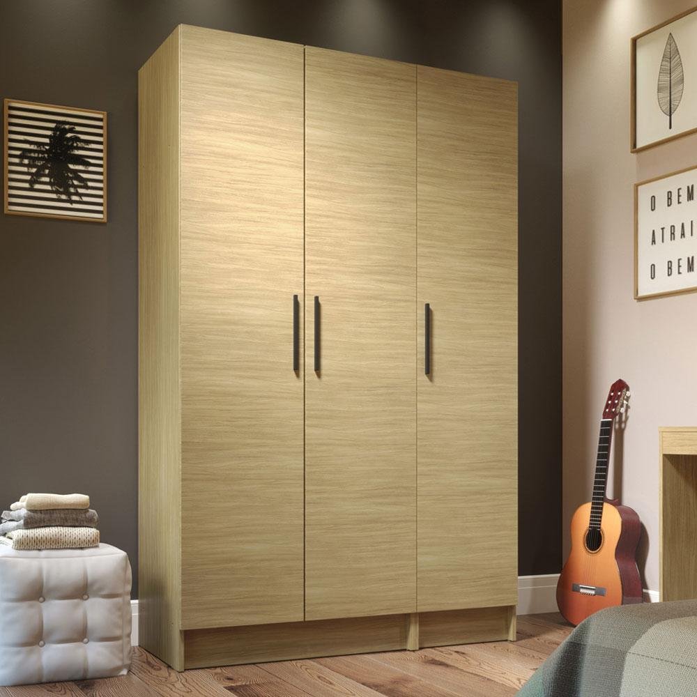 Guarda-Roupa Modulado Madesa Nilo 100% MDF 120001 2 Peças - Carvalho ...