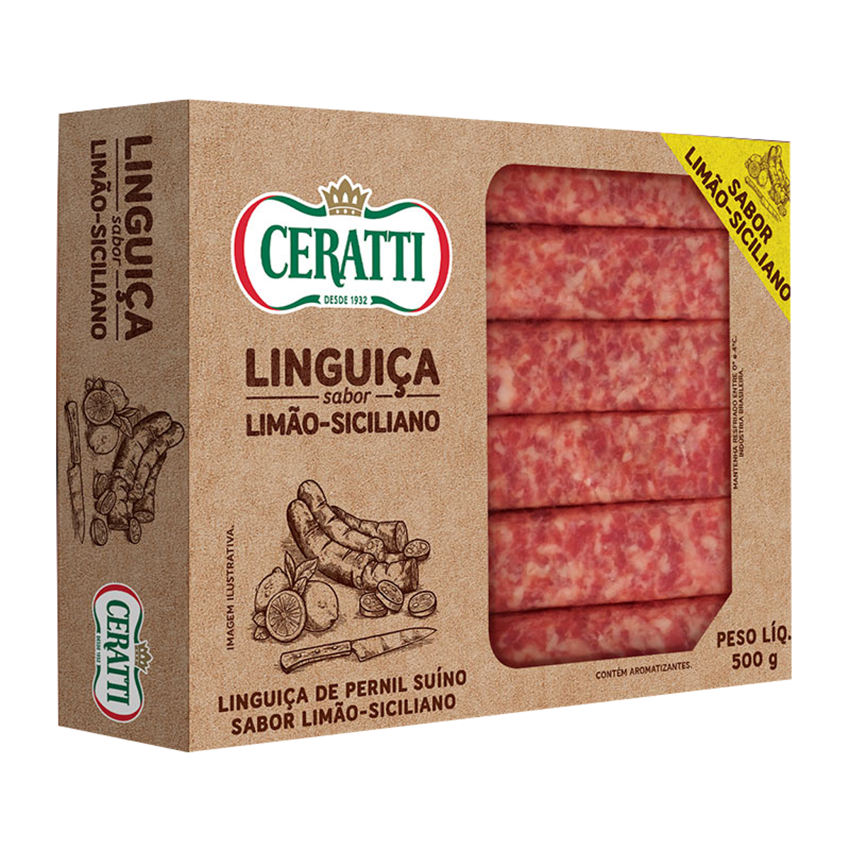 Linguiça CERATTI Sabor Limão Siliciano 500g | Pão de Açúcar
